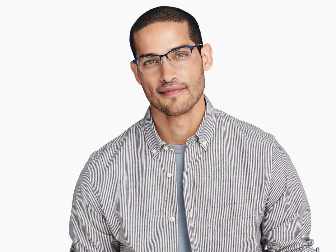 James Eyeglasses in Brushed Navy | Warby Parker