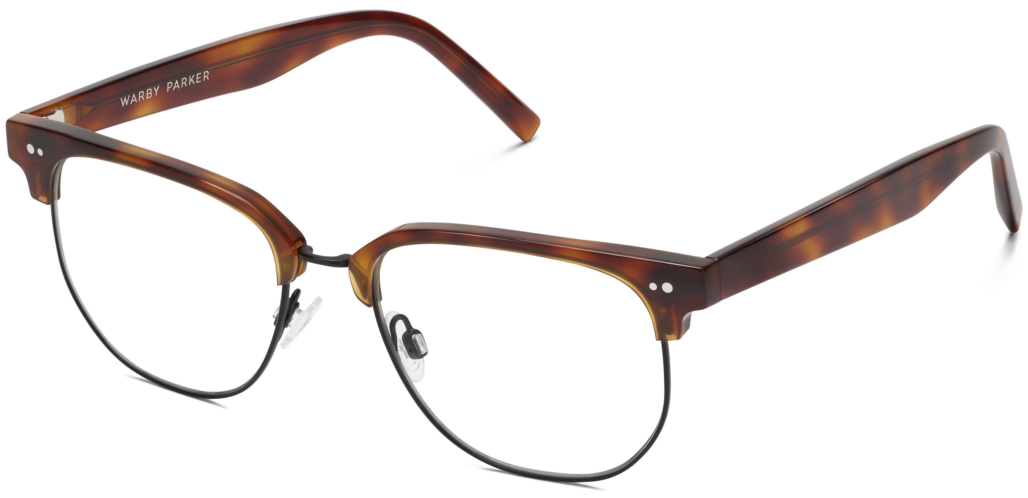 Malie Eyeglasses in Caramel Tortoise with Brushed Ink | Warby Parker