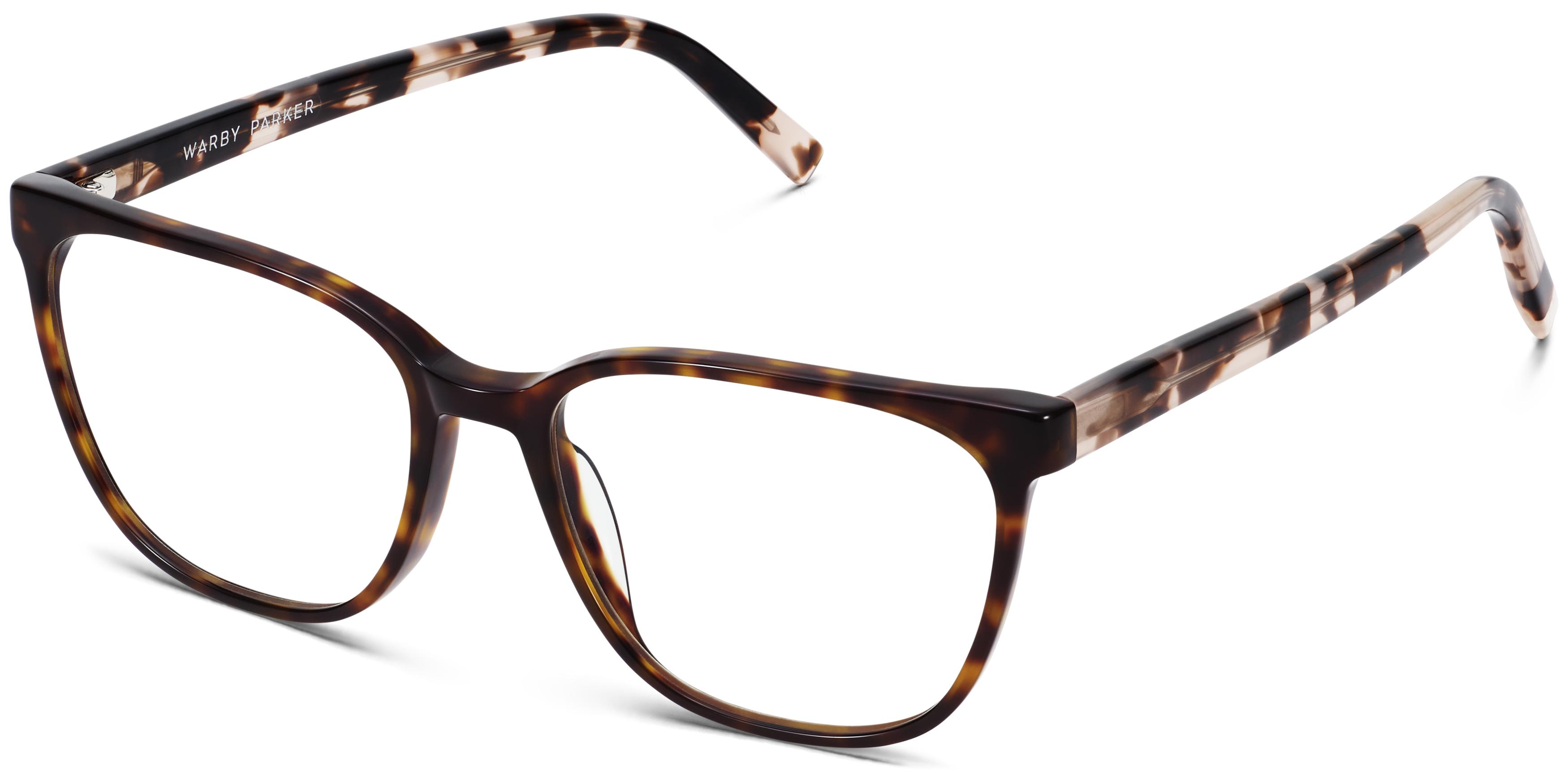 Esme Eyeglasses in Ristretto Tortoise with Opal Tortoise