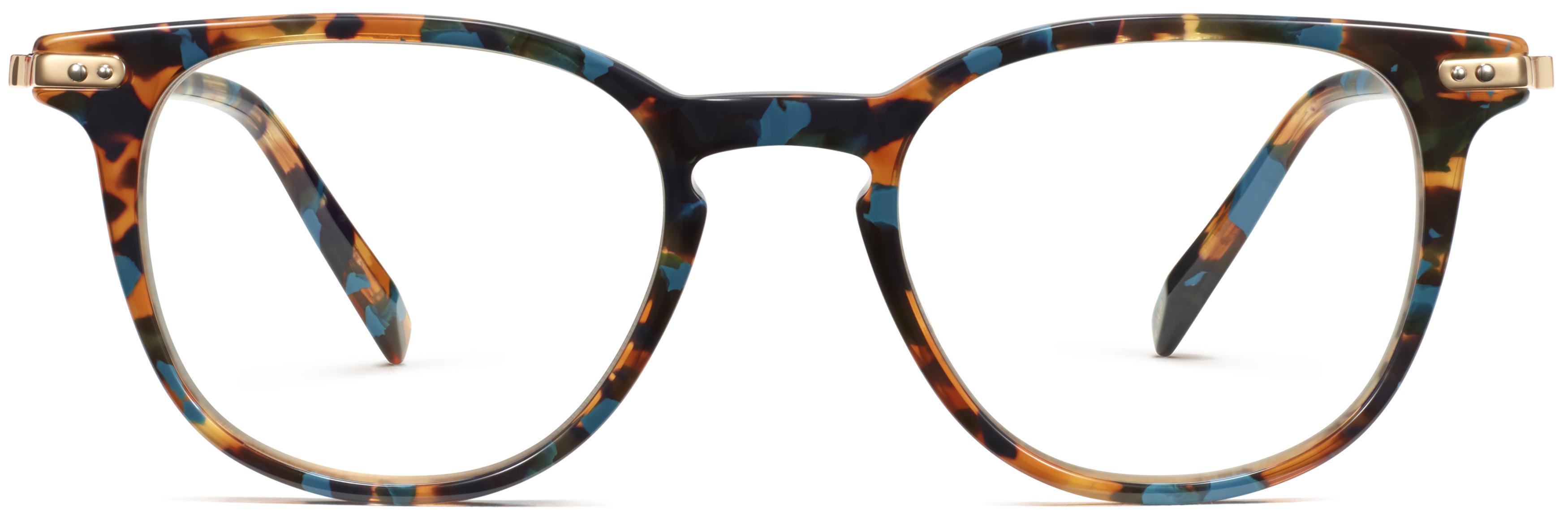 Kian Eyeglasses in Teal Tortoise with Polished Gold | Warby Parker