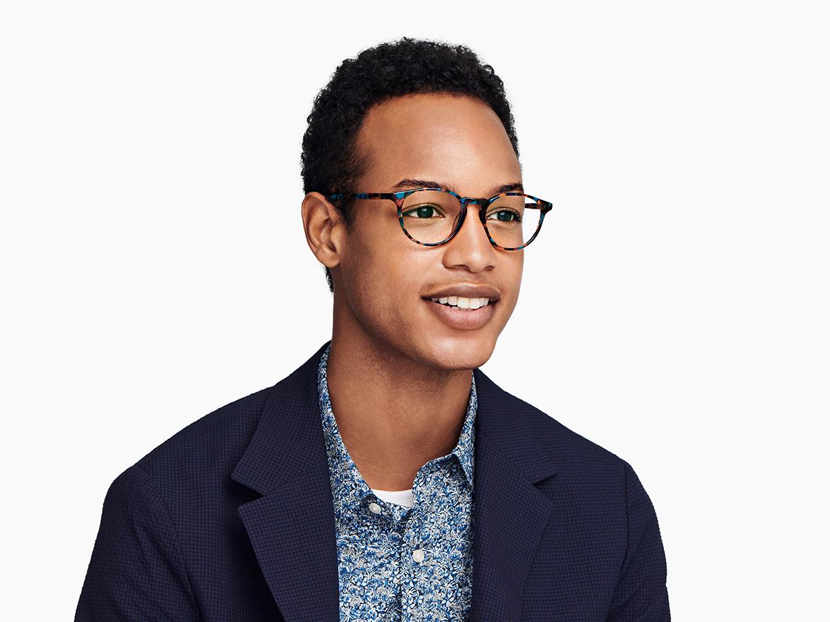 Butler Low Bridge Fit Eyeglasses In Teal Tortoise