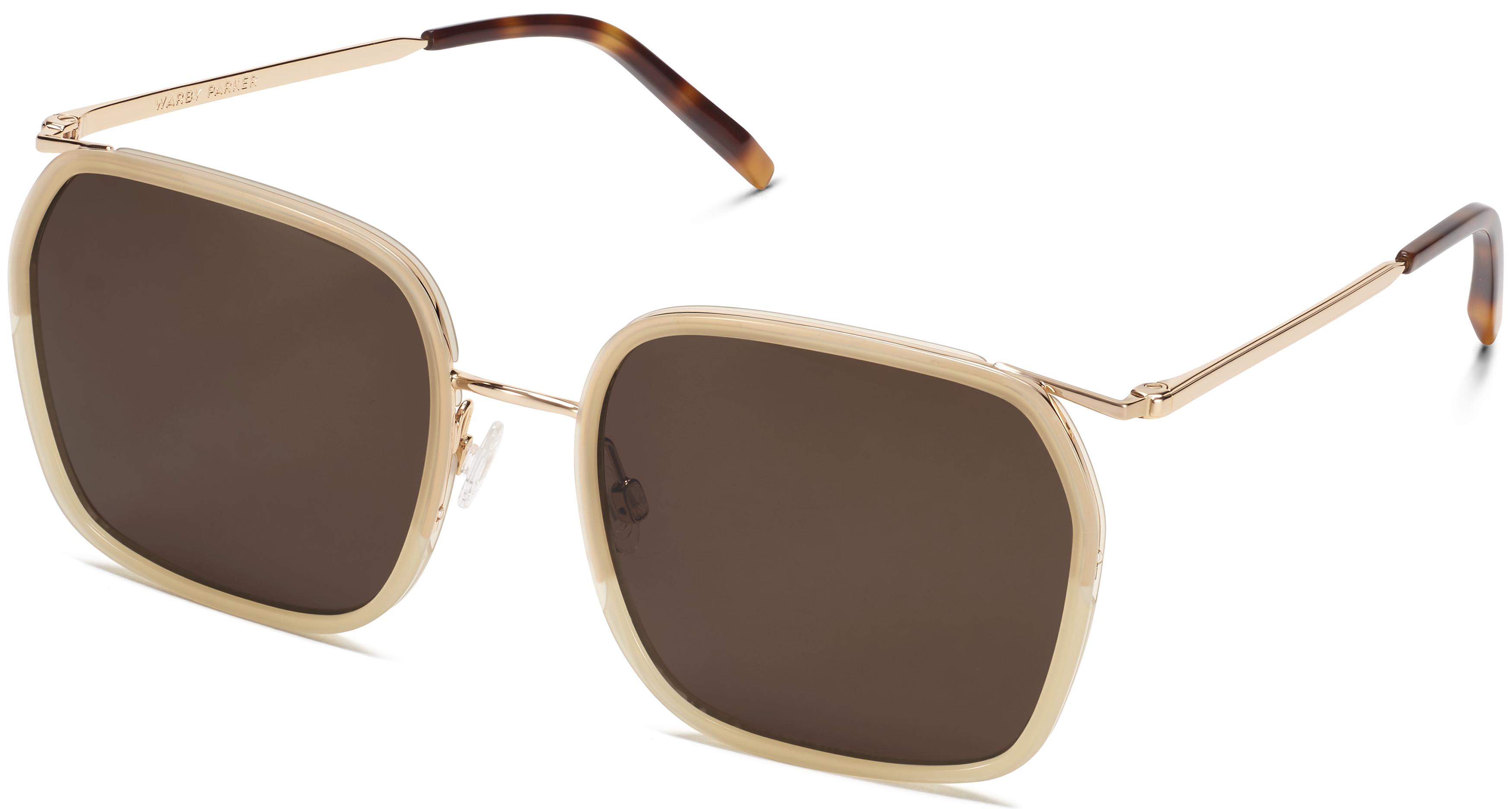 Catori Sunglasses in Honeysuckle with Polished Gold