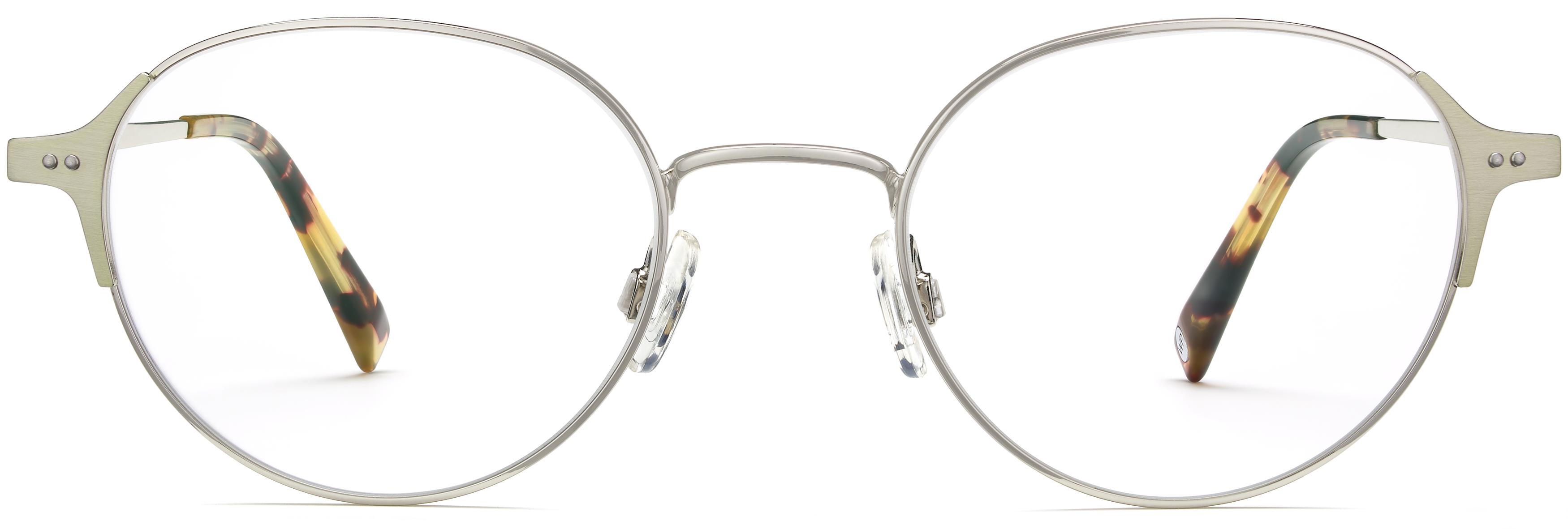 Cole Eyeglasses in Polished Silver with Riesling | Warby Parker