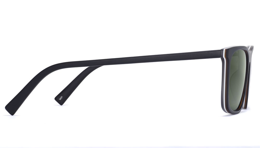 Fletcher Low Bridge Fit Sunglasses in Black Matte Eclipse | Warby Parker