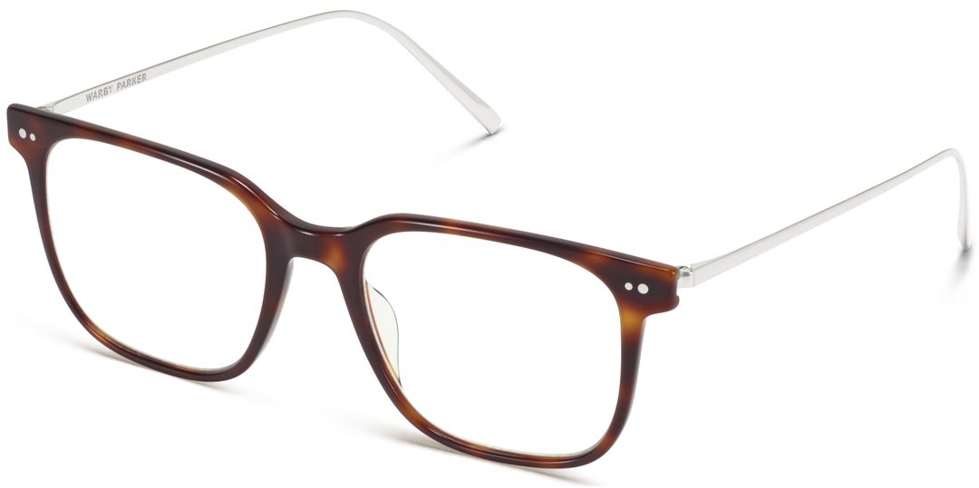 Caleb Eyeglasses in Woodgrain Tortoise with Polished Silver | Warby Parker