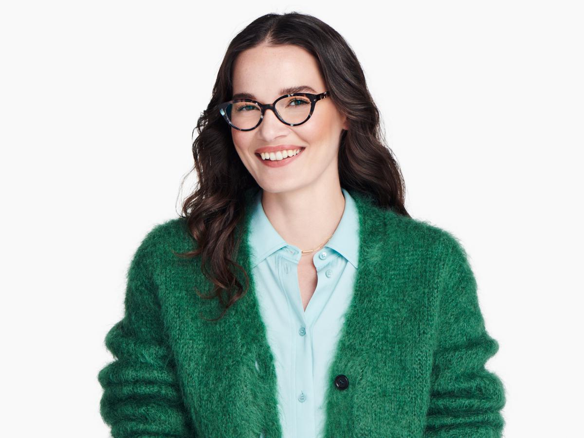 Fatima Eyeglasses in Smoky Pearl Tortoise