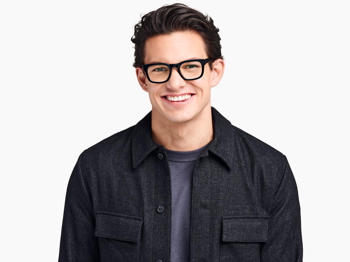 Connor Eyeglasses in Jet Black