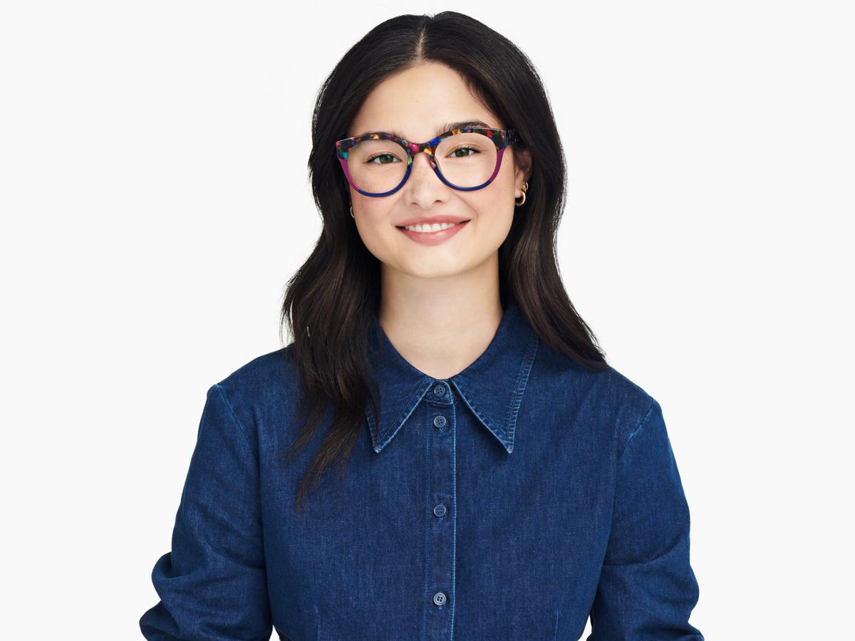 Piera Eyeglasses in Striped Confetti | Warby Parker