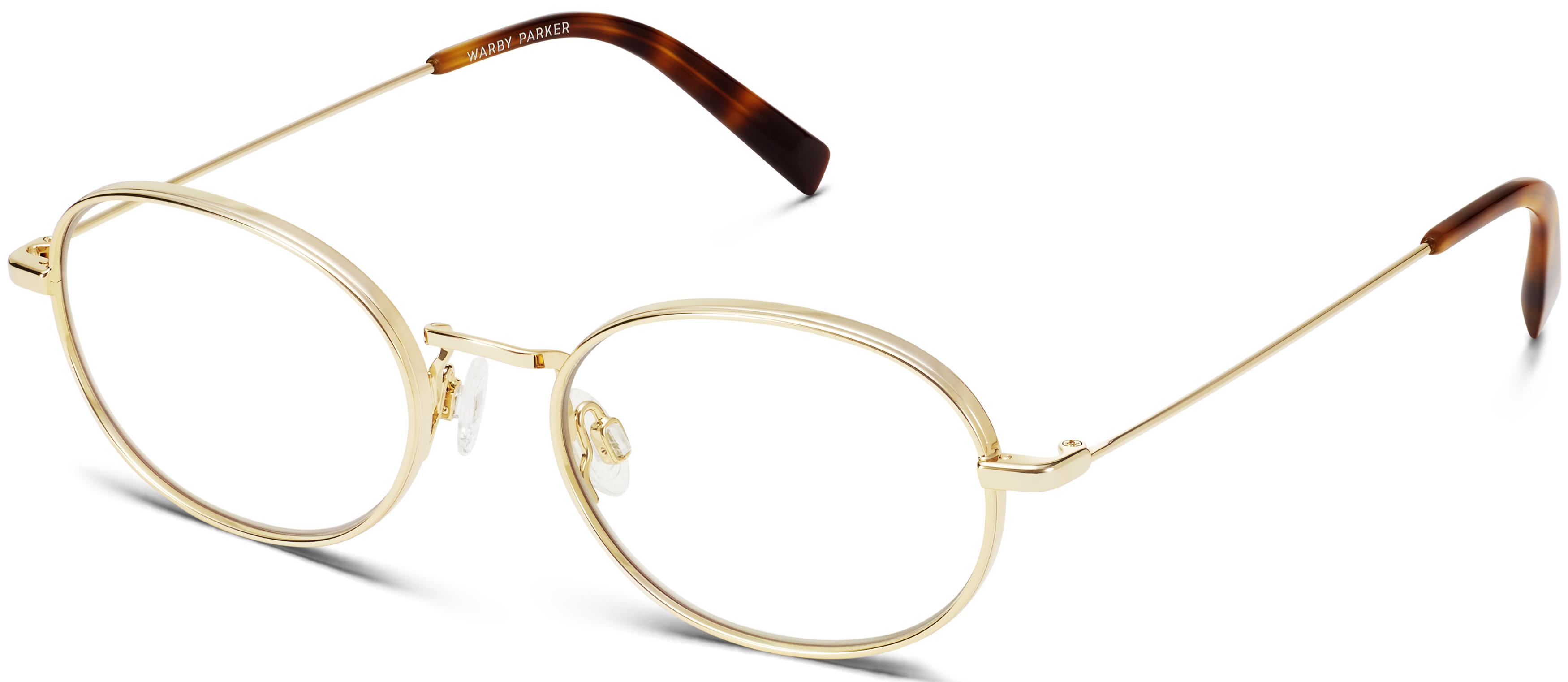 Albie Eyeglasses in Polished Gold