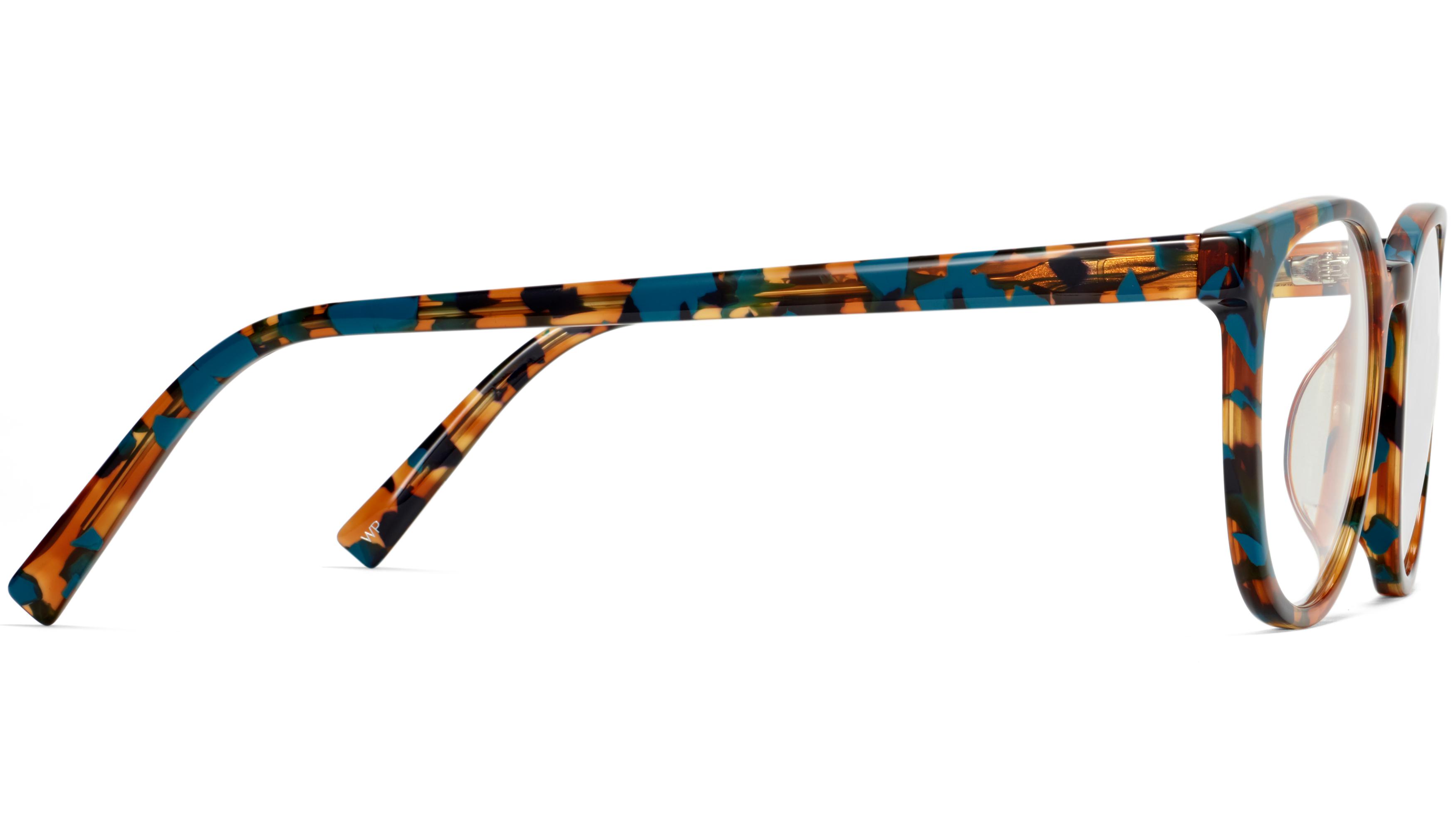 Gillian Low Bridge Fit Eyeglasses in Teal Tortoise
