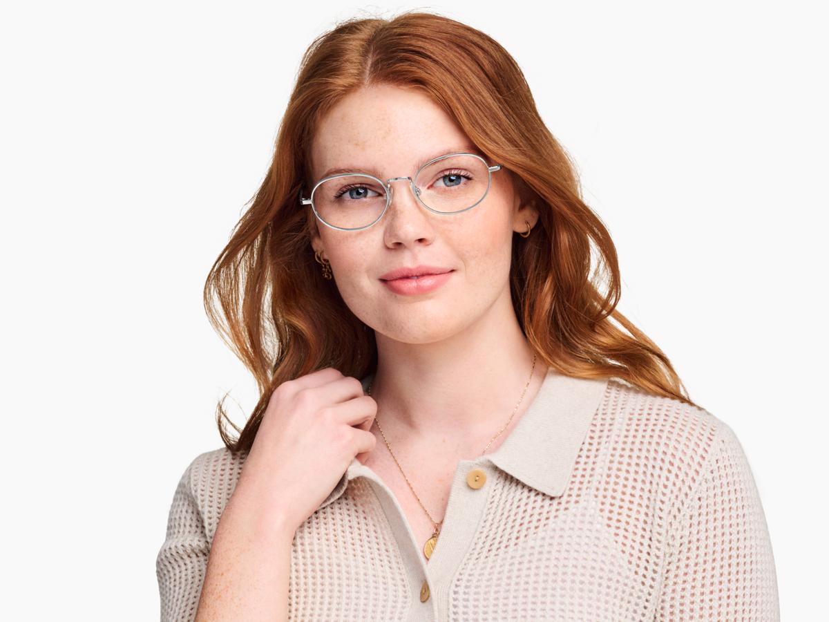 Albie Eyeglasses in Polished Silver