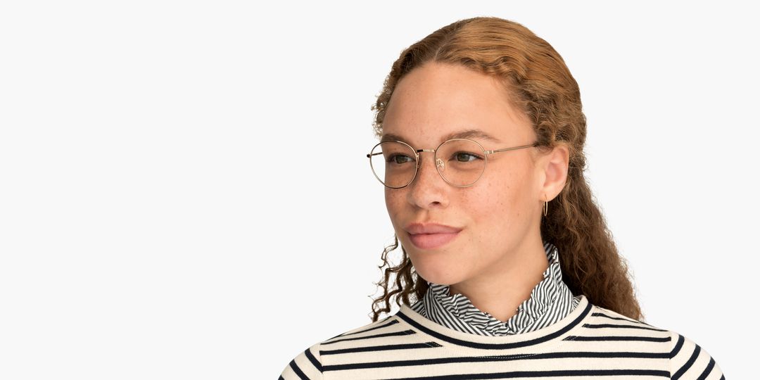 Simon Eyeglasses in Polished Gold | Warby Parker