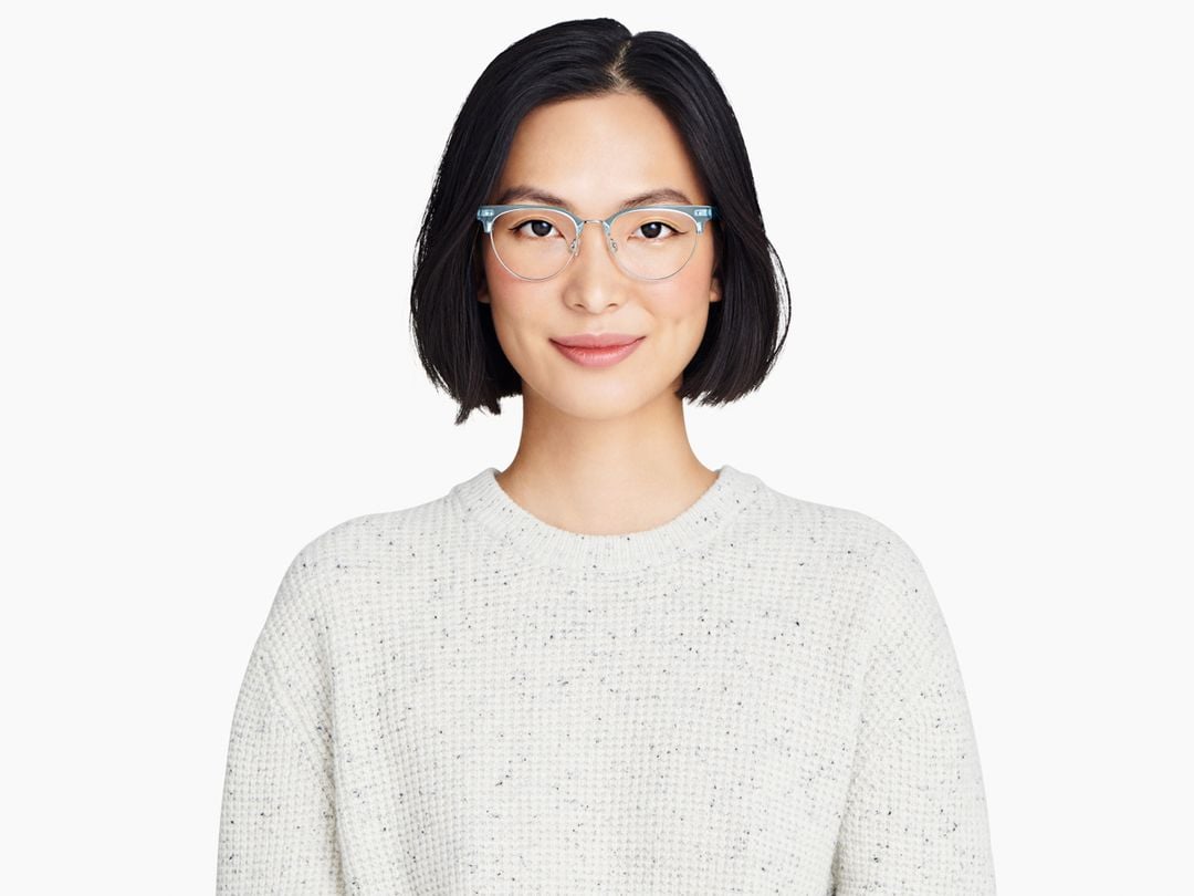 Otti Eyeglasses in Blue Moonstone Crystal with Riesling | Warby Parker