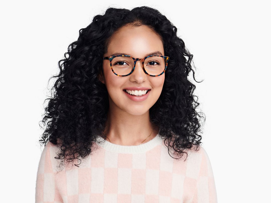 Gillian Low Bridge Fit Eyeglasses in Teal Tortoise | Warby Parker