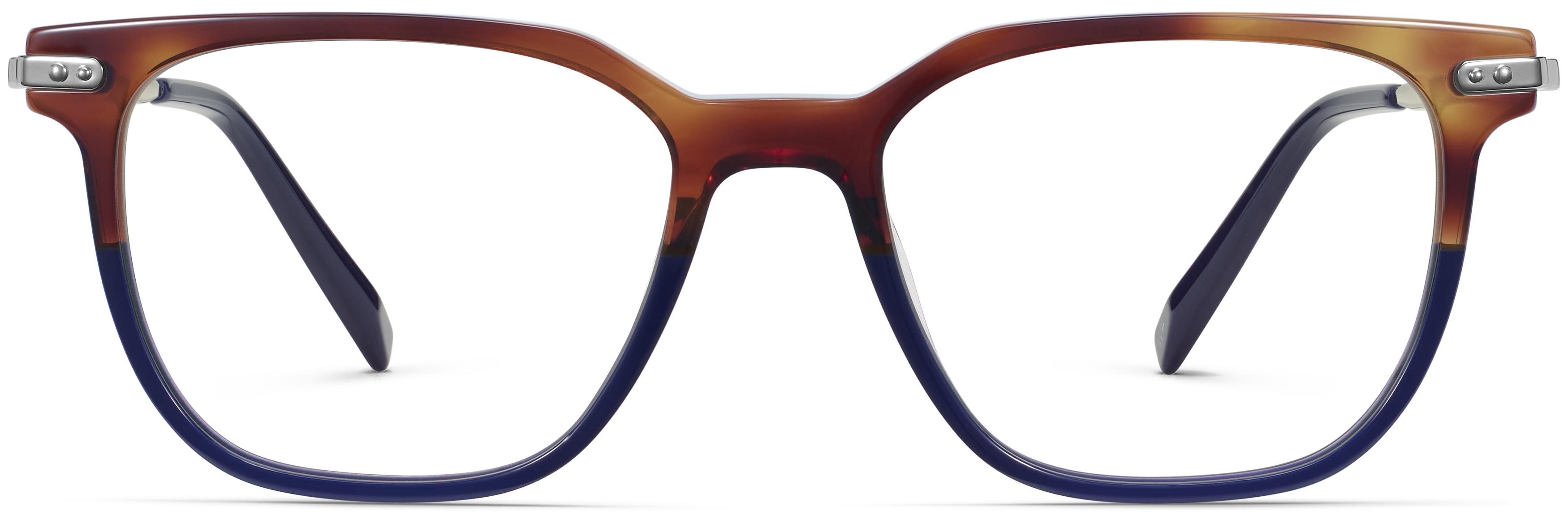 Rawlins Eyeglasses in Midnight Tortoise Fade with Polished Silver