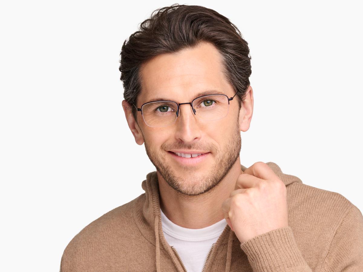 Armando Eyeglasses in Brushed Ink