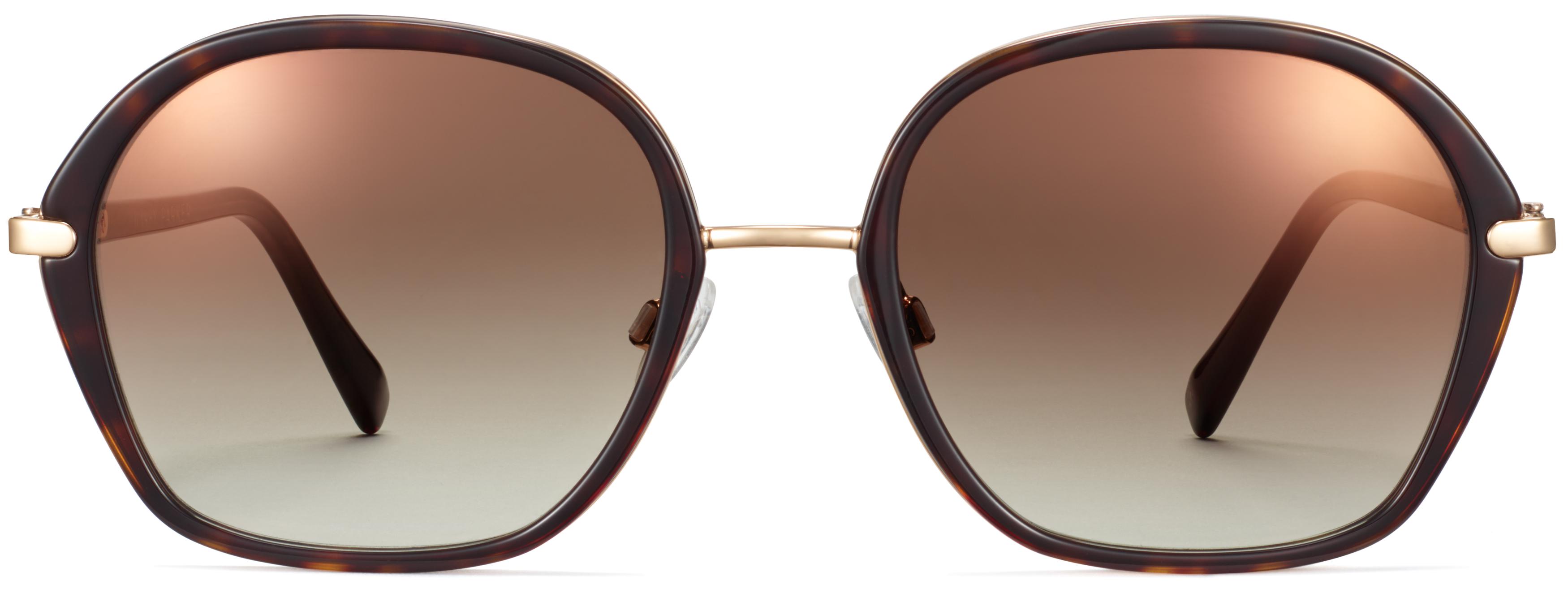 Florie Sunglasses in Cognac Tortoise with Polished Gold | Warby Parker