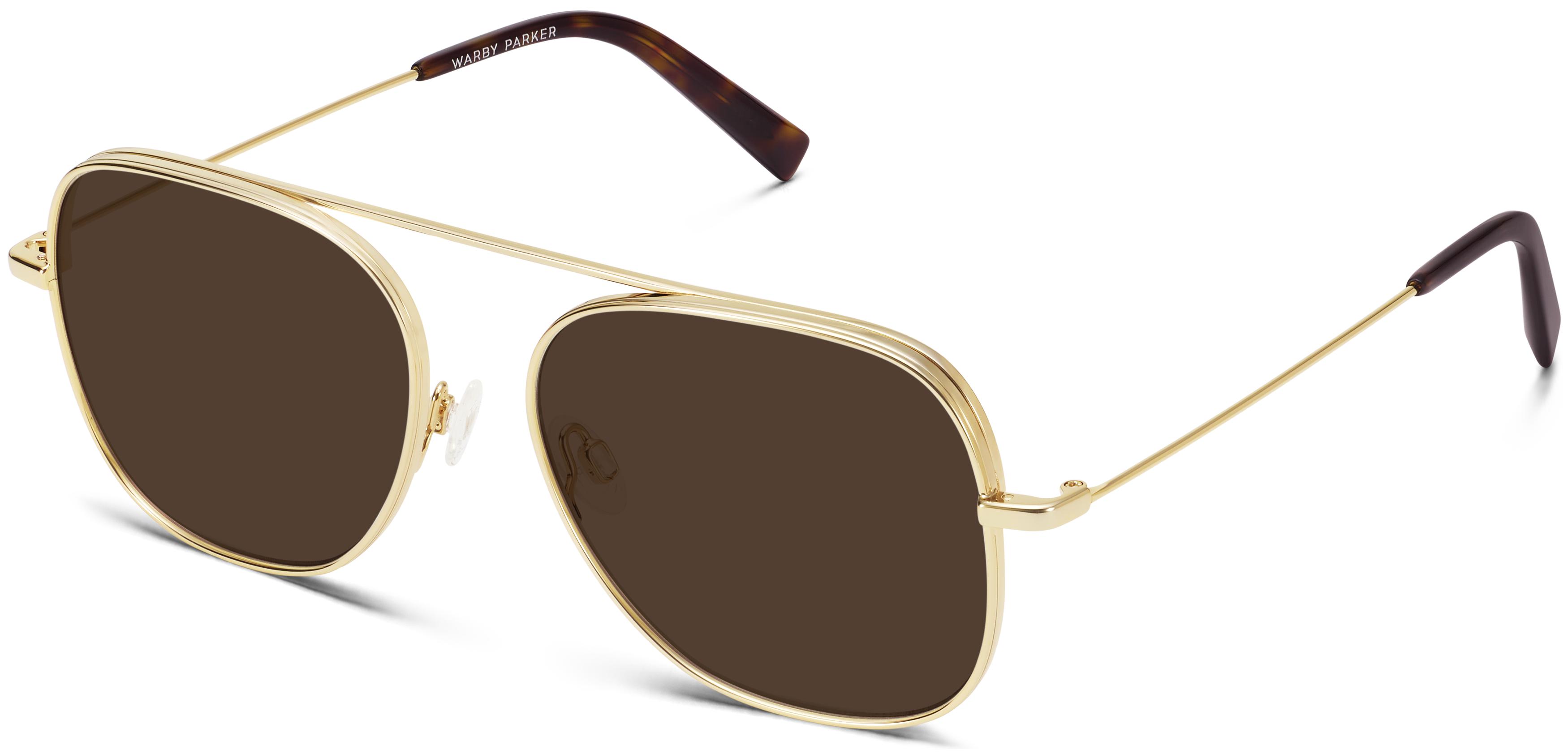 Sade Sunglasses in Polished Gold
