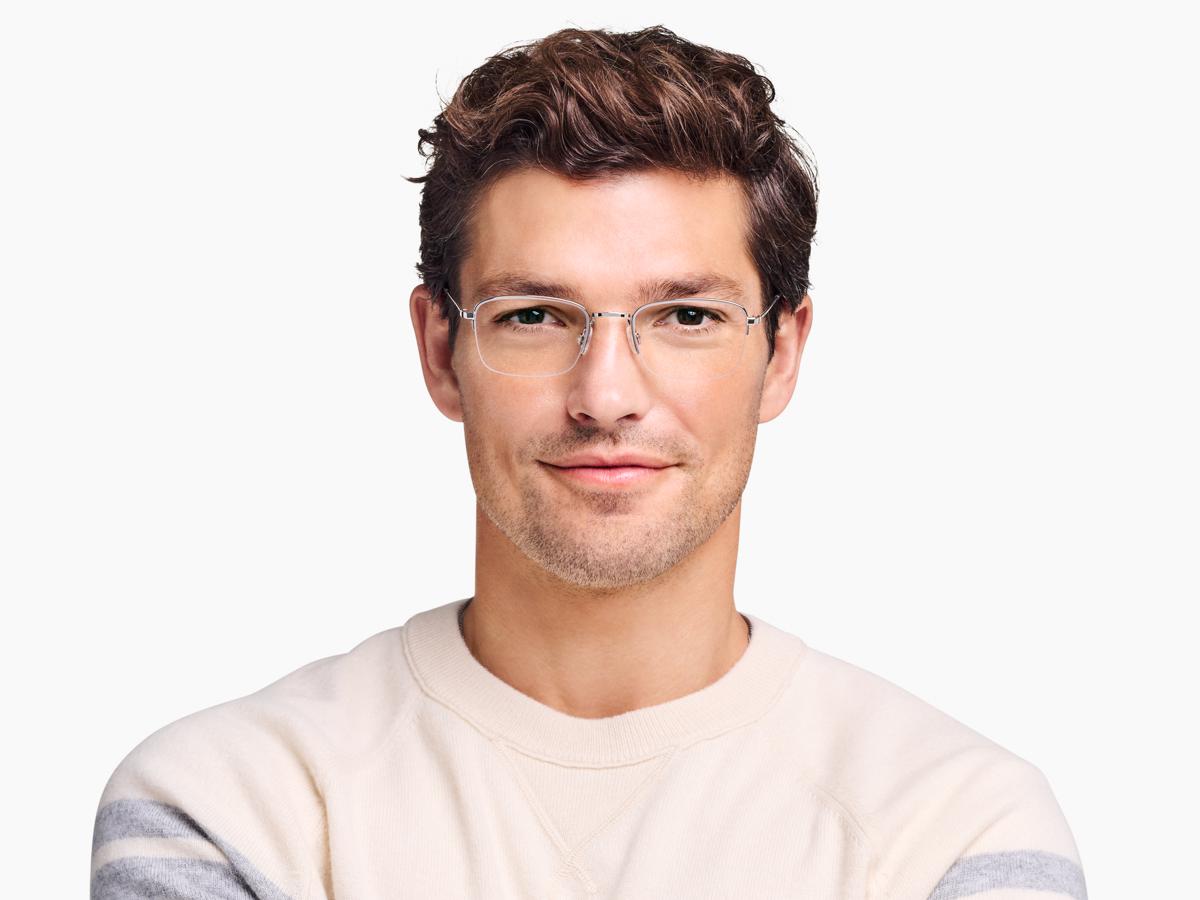 Armando Eyeglasses in Polished Silver