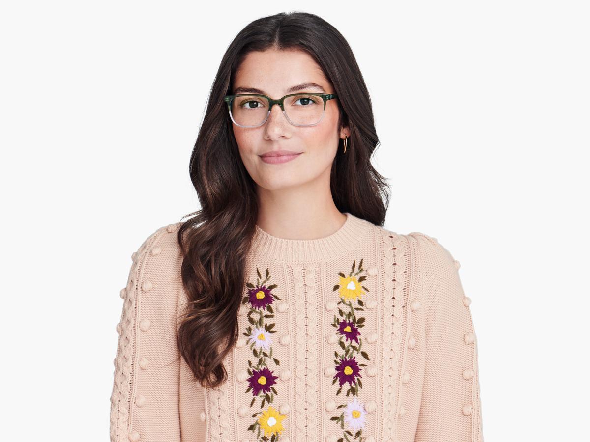 Hayden Eyeglasses in Rosemary Crystal Fade | Warby Parker