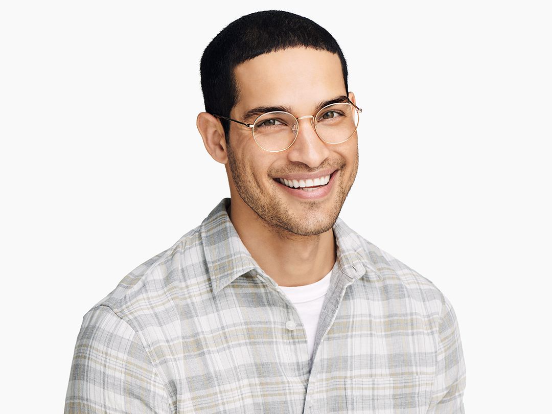 Simon Eyeglasses in Polished Gold | Warby Parker