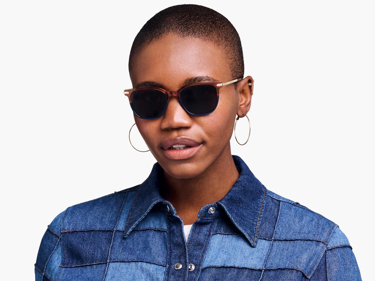 Rawlins Sunglasses in Midnight Tortoise Fade with Polished Silver